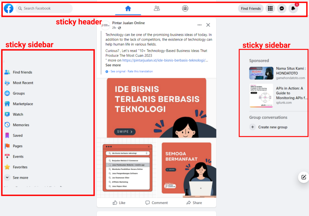 How to Create Sticky Widget in WordPress - Tonjoo