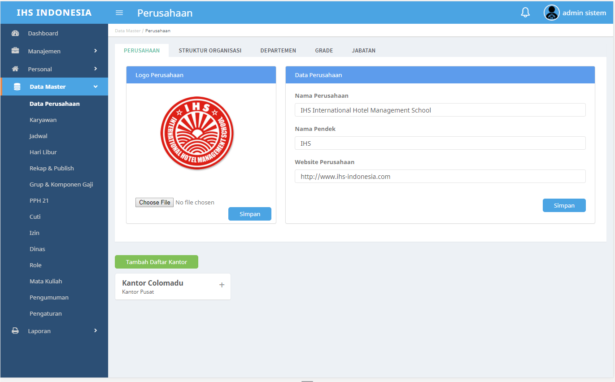 Human Resource Information System IHS - Tonjoo