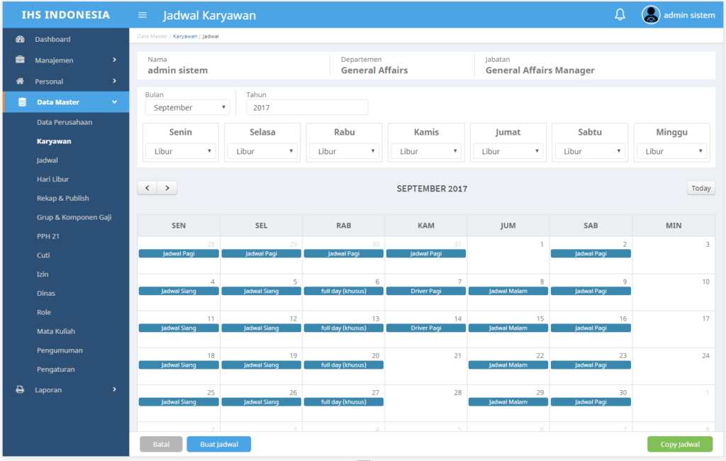 Human Resource Information System IHS - Tonjoo