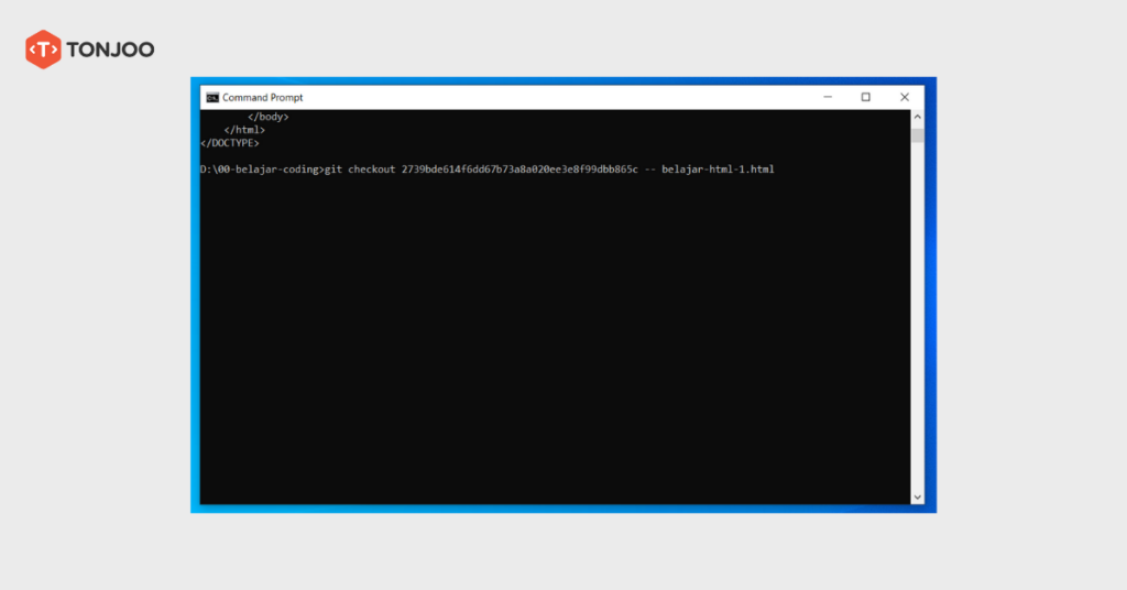 Cara Menggunakan Git & Perintah Dasarnya untuk Pemula - Tonjoo