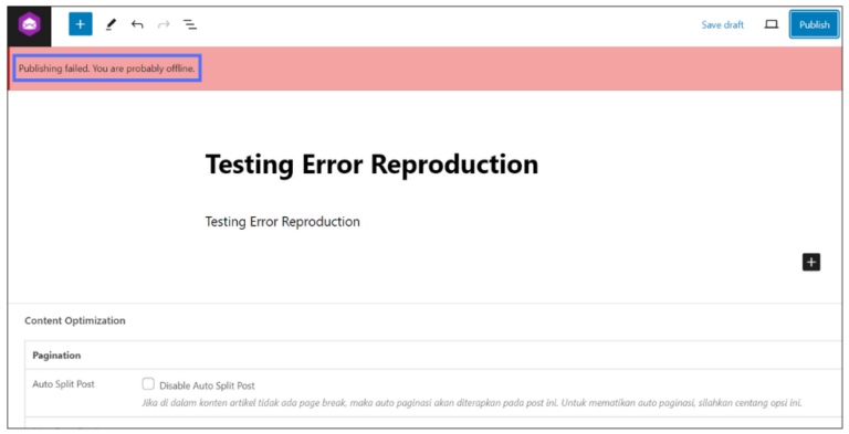 How to Fix Error Publishing Failed in WordPress - Tonjoo